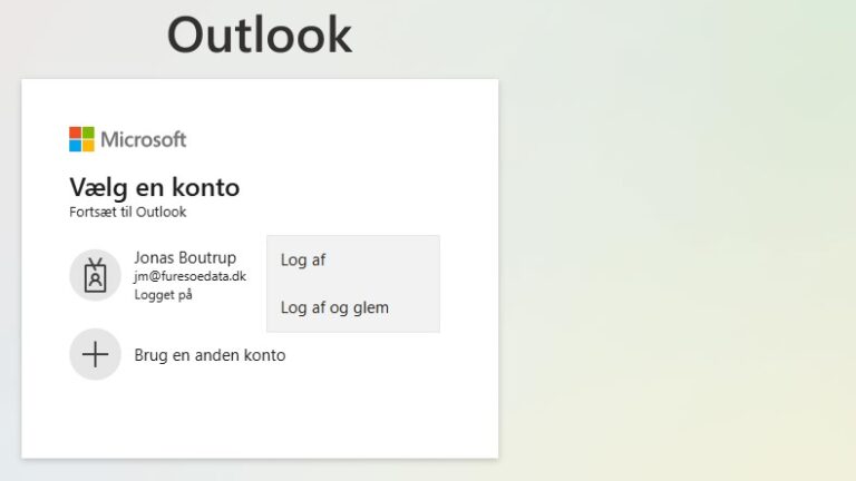 Sådan logger du på Outlook på internettet | Furesø Data ApS